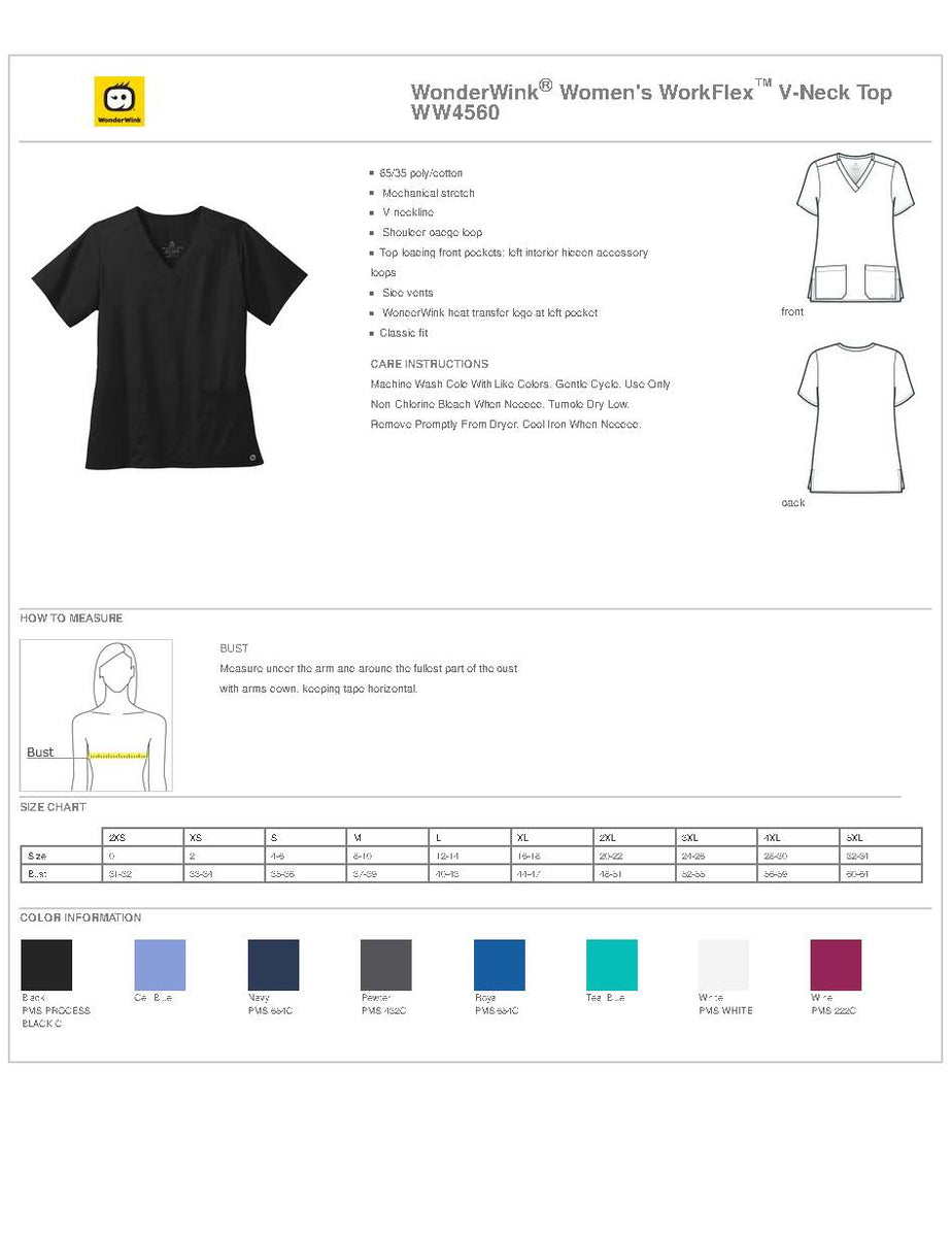 WonderWink Women’s WorkFlex V-Neck Top : WW4560 – Masonic Homes Kentucky
